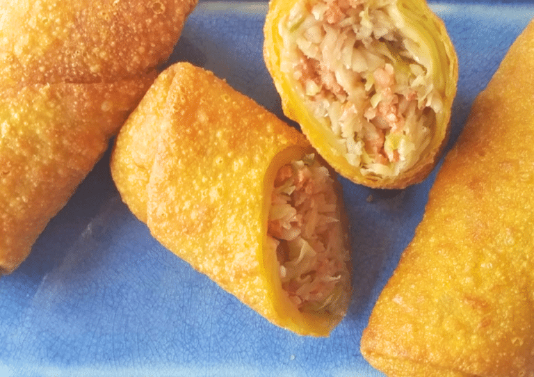 Peach Cobbler Egg Rolls